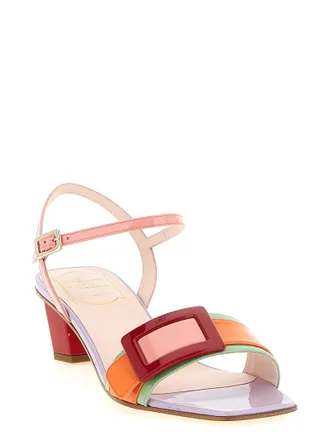 Roger Vivier Womens Sandal Multicolor Calfskin Leather Heels
