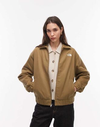 The North Face Veste en serg&eacute; &agrave; col - Beige-Neutre