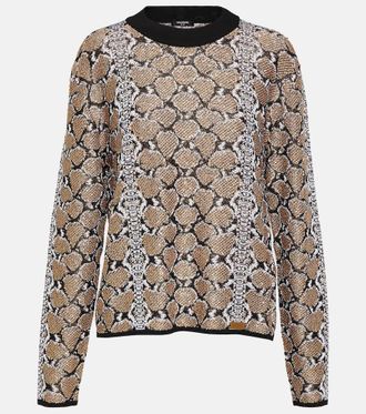 Balmain Pull en jacquard à effet serpent