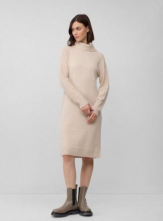 s.Oliver Midikleid Kleid Gestricktes Midikleid mit Rollkragen und Ajourdetails