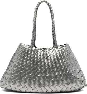 Dragon Diffusion Femme, Sacs, Gris, Taille: ONE Size Sac à bandoulière tressé avec pendentif logo