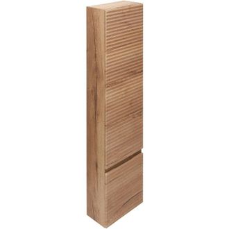 Puma Naturel - Meuble colonne suspendue salle de bain strié Savona 40,2x157x21,7 cm chêne halifax (SAVONAV40DH)