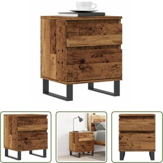 vidaXL vidaXL Holz Nachttisch - Nachttisch Altholz-Optik 40x35x50 cm Holzwerkstoff