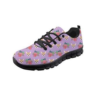 CHAQLIN Womens Chaussures Belle Chihuahua Motif Impression sur pour Dames en Plein air Running Sneakers Mens Casual Sport Gym Jogging Chaussures de Course ave
