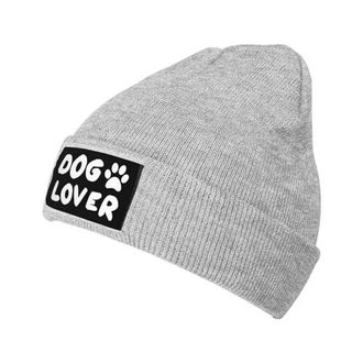 Generic Amoureux des Chiens Homme Femme Skull Cap Classique Bonnets Hiver Confortable Bonnet De P&ecirc;cheur pour Cyclisme Jogging Le Quotidien