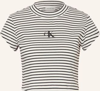 Calvin Klein Jeans Cropped-Shirt schwarz