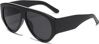 Generic Lunettes De Soleil Grand Cadre Personnalis&eacute; Hommes Et Femmes Vacances Conduite Lunettes De Soleil(Black)