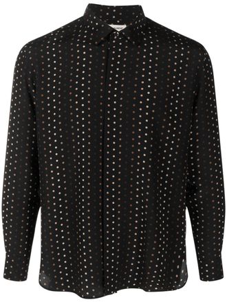 Saint Laurent Hemd mit Polka Dots - Schwarz