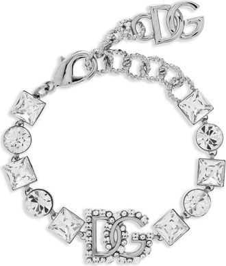 Dolce & Gabbana Armband mit Logo-Schild - Silber