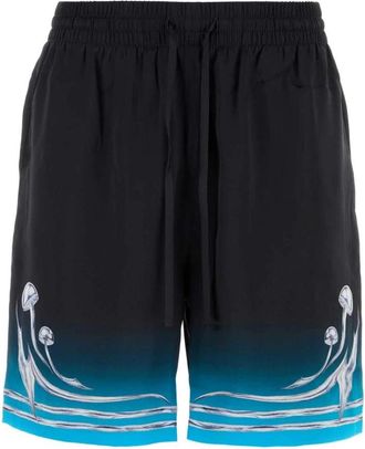 Casablanca Homme, Maillots de bain, Multicolore, Taille: 2XL Short de plage en m&eacute;lange de soie avec motif abstrait