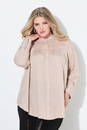 Miamoda Longbluse Bluse Zierfalten an den Schultern Langarm