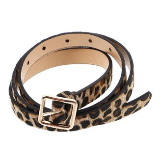 Valiclud Damen G&uuml;rtel Mit Leopardenmuster Schmaler Pu-Leder G&uuml;rtel 41.3 Zoll Modisches Tiermuster Accessoire F&uuml;r Jeans Kleider Und Hosen