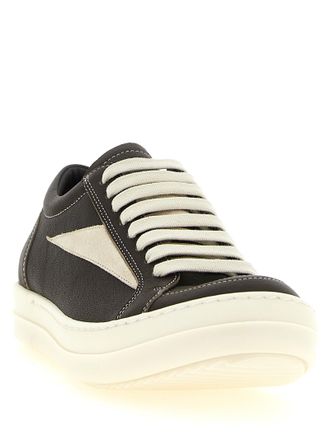 Rick Owens Lamb Leather Low-Top Sneakers - Brown