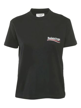 Balenciaga t-shirt &agrave; logo brod&eacute; - Noir