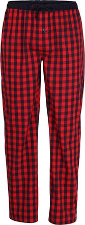 Ceceba Herren Lange-Hose, Schlafhose, Pyjama-Hose - Baumwolle, Popeline, rot, kariert, mit Eingriff 58
