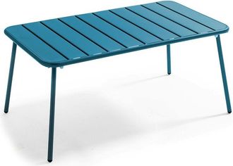 Oviala Oviala - Gartencouchtisch aus Stahl Pazifisch blau - Palavas