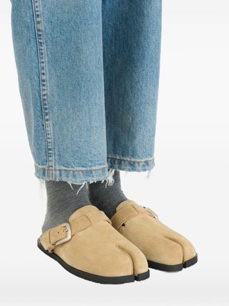 Maison Margiela Suede Buckle Slipper - Beige