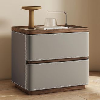 Generic Doppelschichtiger Nachttisch Mit Stauraum, Keine Installation Erforderlich, Beistelltisch Für Schlafzimmer, Wohnzimmer, Sofa, Couch, Home Office(Mediu