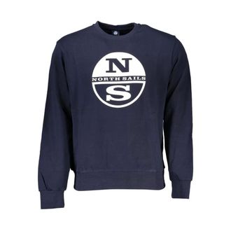 North Sails Homme, Sweatshirts et sweats &agrave; capuche, Bleu, Taille: S SweaT-shirt &agrave; col rond Logo Classique