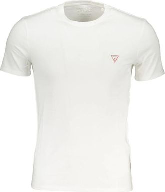 Guess Wei&szlig;e Baumwoll Slim Fit T-Shirt - - Tops - Herren - Wei&szlig; - XS
