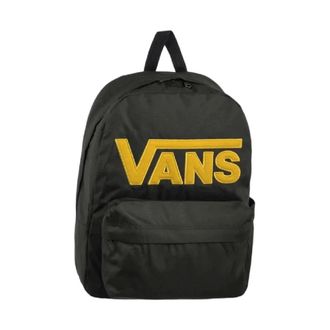 Vans St&auml;dtischer Schwarzer Rucksack mit Gelbem Logo - - Bags - unisex - Gr&uuml;n - ONE SIZE