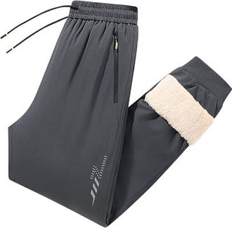 Generic Pantalon Jogging Homme Coton Pantalons de Sport D&eacute;contract&eacute; Pantalon Chauffant Auto Fleece Large Taille Pantalon Hiver Style Mouton pour Hommes