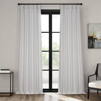 Half Price Drapes Vorhänge aus Kunstleinen, strukturiert, Raumverdunkelungsvorhänge für Schlafzimmer, 213 cm lang, 1 Panel, 127 x 213 cm (B x L), Vorhänge für Wohnzimme