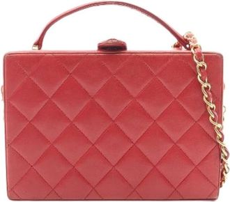 Chanel Pre-owned Matelasse Lambskin 2way Handbag - Femme - Pre-owned - Rouge - Taille: ONE Size