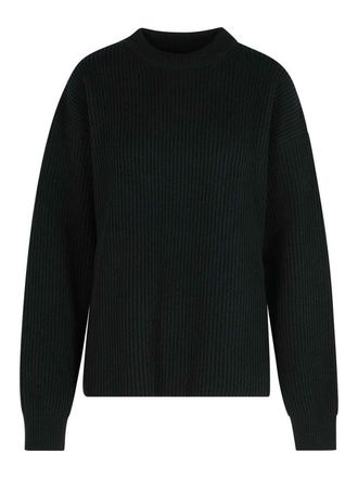 Jil Sander Rundhalspullover - Schwarz