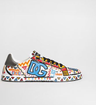 Dolce & Gabbana Sneaker Portofino Aus Kalbsleder - Mann Sneakers Multicolor 43.5