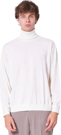 A|X Armani Exchange Homme, Pulls, Blanc, Taille: XS Wool Blend Turtleneck Sweater