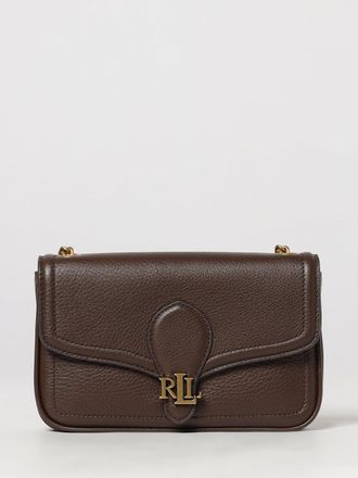 Lauren Ralph Lauren Mini-Schultertasche aus genarbtem Kalbsleder mit Monogramm