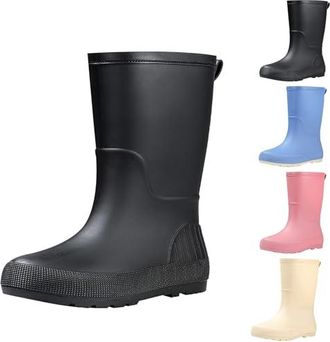 Generic Bottes en caoutchouc unisexes hautes pour homme et femme - L&eacute;g&egrave;res - Longueur genou - Pour lext&eacute;rieur, la neige, la pluie - Bottes en caoutchouc imper