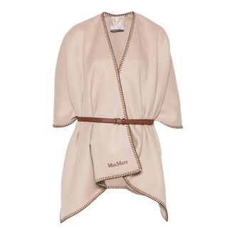 Max Mara Femme, Vestes, Beige, Taille: ONE Size Mxacolom 700 Poncho