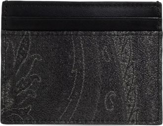 Etro porte-cartes à motif cachemire - Noir