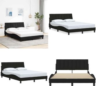vidaXL vidaXL Bettgestell ohne Matratze Schwarz 120x200 cm Stoff