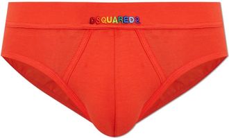 Dsquared2 Homme, Sous-v&ecirc;tements, Rouge, Taille: XL Logo Briefs