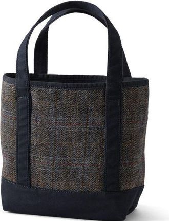 Lands End Harris Tweed mittelgroße Tasche, Herren, Größe:null regular, Braun, Baumwolle/Wolle, by Lands End