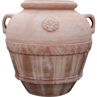 Biscottini International Biscottini - Jarre toscane en terre cuite vieillie L80xPR74xH80 cm Made in Italy