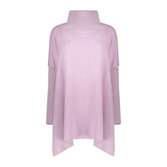 Herno Soft Poncho Resort - - Knitwear - Damen - Lila - M