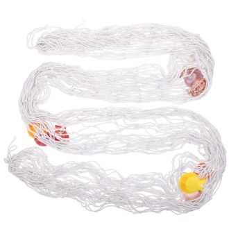 Hemobllo Mediterranes Fischernetz Dekor aus Baumwollgarn Dekoratives Wandnetz mit Muscheln K&uuml;stenstil f&uuml;r Wohnzimmer und Schlafzimmer