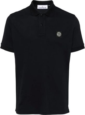 Stone Island Homme, Tops, Bleu, Taille: M Logo Polo