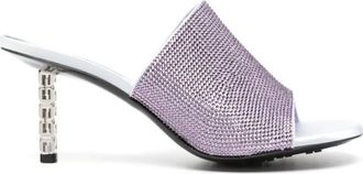 Givenchy Slipper & Pantoletten - Lavender Purple Rhinestone-Embellished Slip-On Mul - Gr. 36 (EU) - in Grau - f&uuml;r Damen