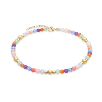 s.Oliver Anklet - Elegante Fu&szlig;kette aus poliertem Edelstahl - gold - Ankerkette verstellbar bis 27 cm - wasserfest & hautfreundlich