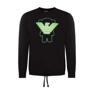 Emporio Armani Manga B&auml;r Hoodie Sweatshirt - - Sweatshirts & Hoodies - Herren - Schwarzk - L