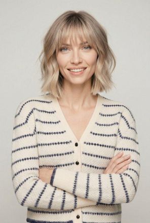 s.Oliver Black Label Strickjacke im Streifen-Look