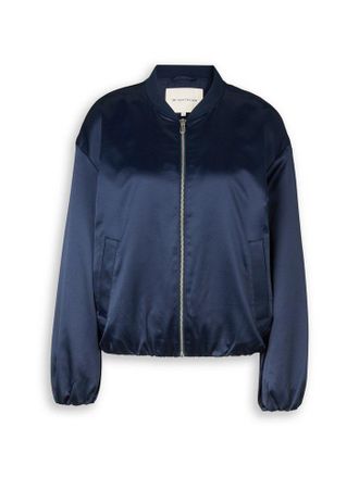 Tom Tailor Sommerjacke Jacken Satin Blouson Jacke mit Bomberkragen