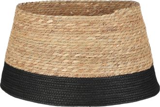 house of seasons House of Seasons Weihnachtsbaum Rock &Oslash;50 x H26 cm - Weihnachtsbaumrock Seegras - Weihnachtsbaumkorb Schwarz