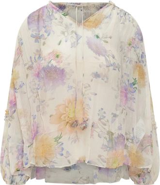 Zimmermann Femme, Blouses et Chemises, Multicolore, Taille: 42 FR Luna Ruffle Billow Blouse