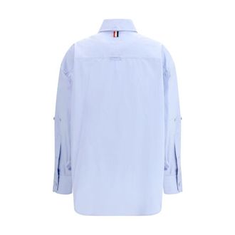 Thom Browne Womens Blue Cotton Pattern Shirt